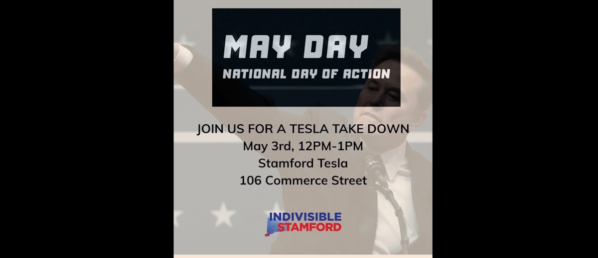 May Day Tesla Take Down · Mobilize