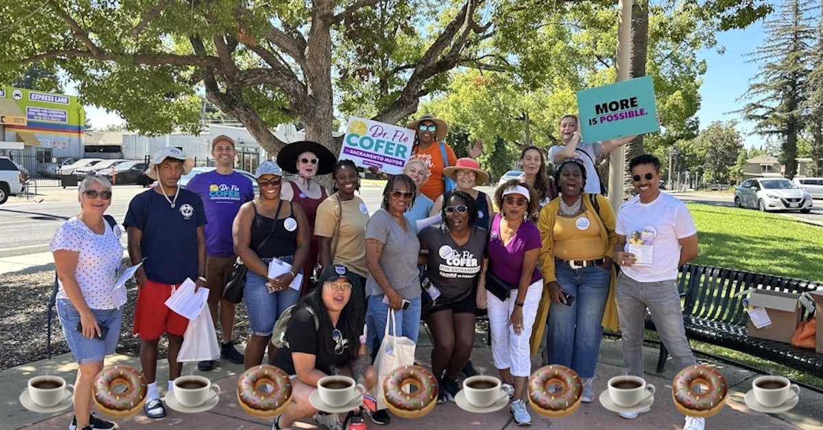Sunday Door-knocking, Coffee, & Pastries with Dr. Flo Cofer in South ...