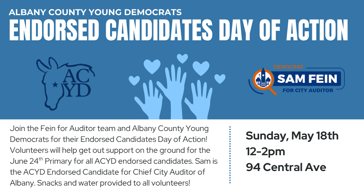 Albany County Young Democrats Canvass Launch with Sam Fein · Citizen ...
