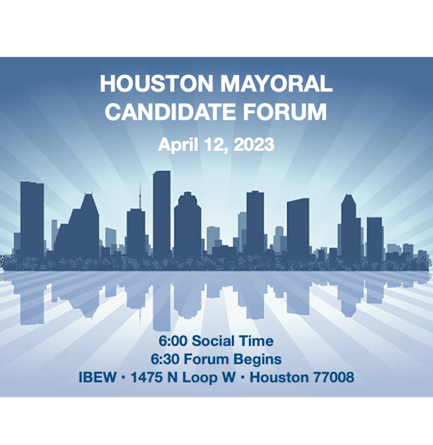 Houston Mayoral Candidate Forum - Hosted by Bayou Blue Democrats Club ...