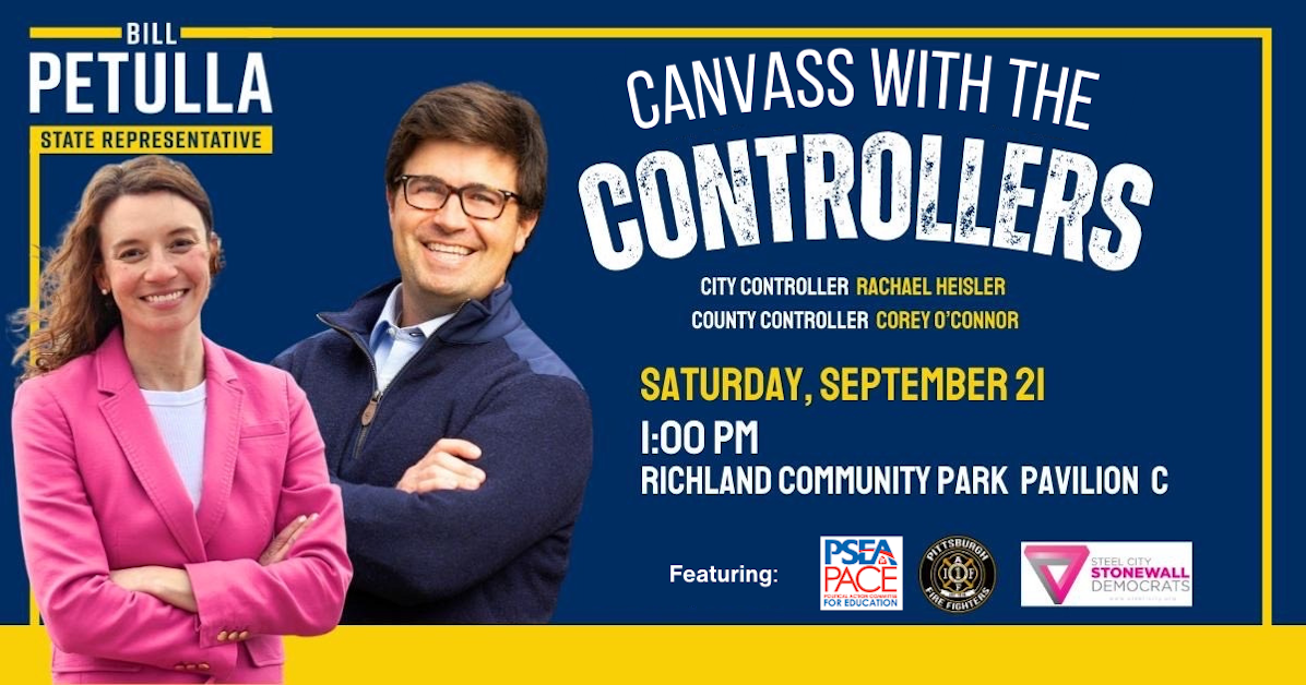 Canvass with the Controllers, Pittsburgh Firefighters, Stonewall Dems ...