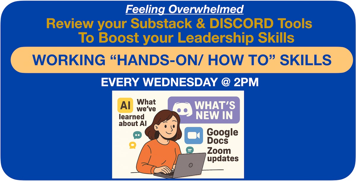 Wed @2:00pm CST ZOOM:Technology Review, this week on Podvast w/ Substack & Discord - Ask ...