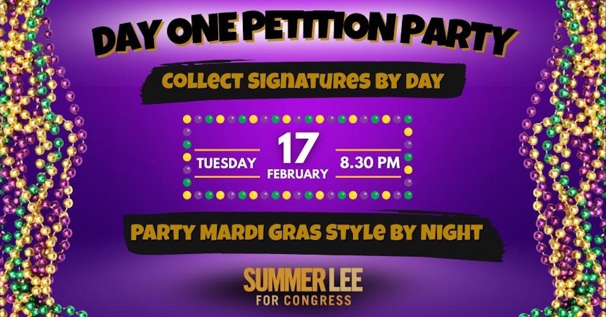 First Day of Petition Party! · Summer Lee for Congress