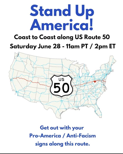 “Stand Up America! Coast to Coast Protest Along US Route 50, Montrose ...