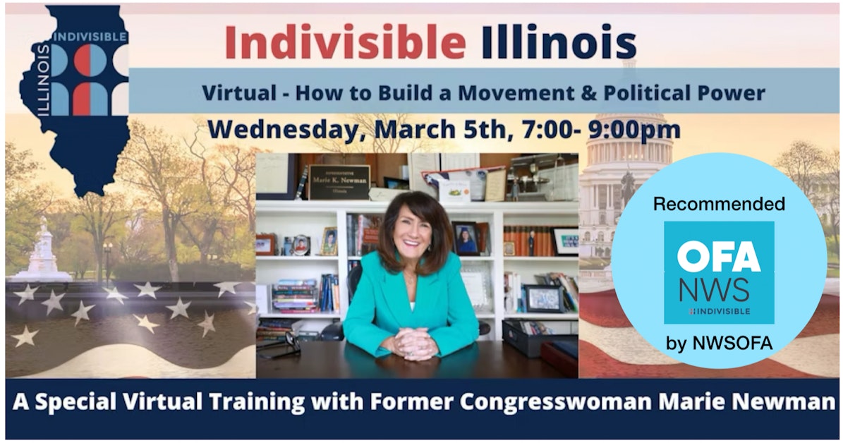 Zoom “Building Political Power & Movements”. Former Congresswoman Marie ...