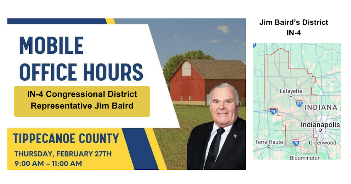 IN-4 Congressional Rep Jim Baird Office Hours · Mobilize