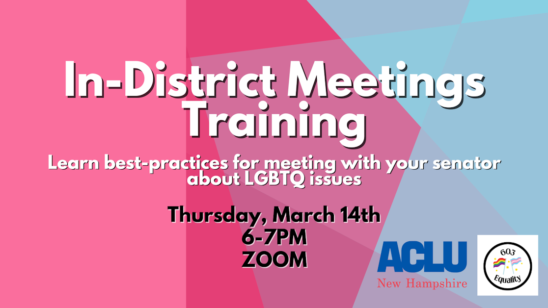 In-District Meeting Training · American Civil Liberties Union ...