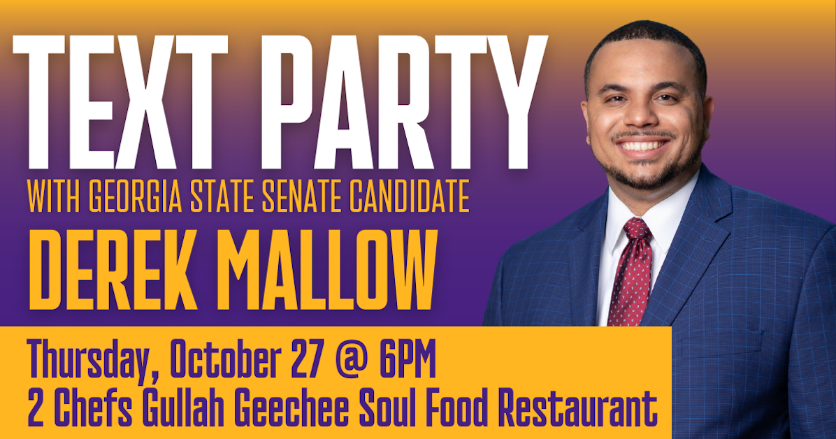 In-Person: Text Party with Candidate Derek Mallow · WFP & Black Lives ...
