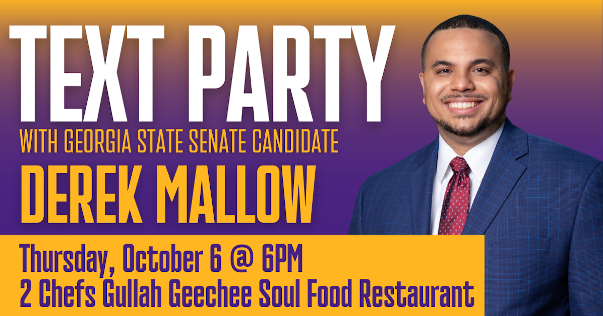 In-Person: Text Party with Candidate Derek Mallow · Working Families Party