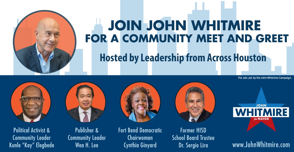 Community Meet and Greet · John Whitmire for Mayor Campaign