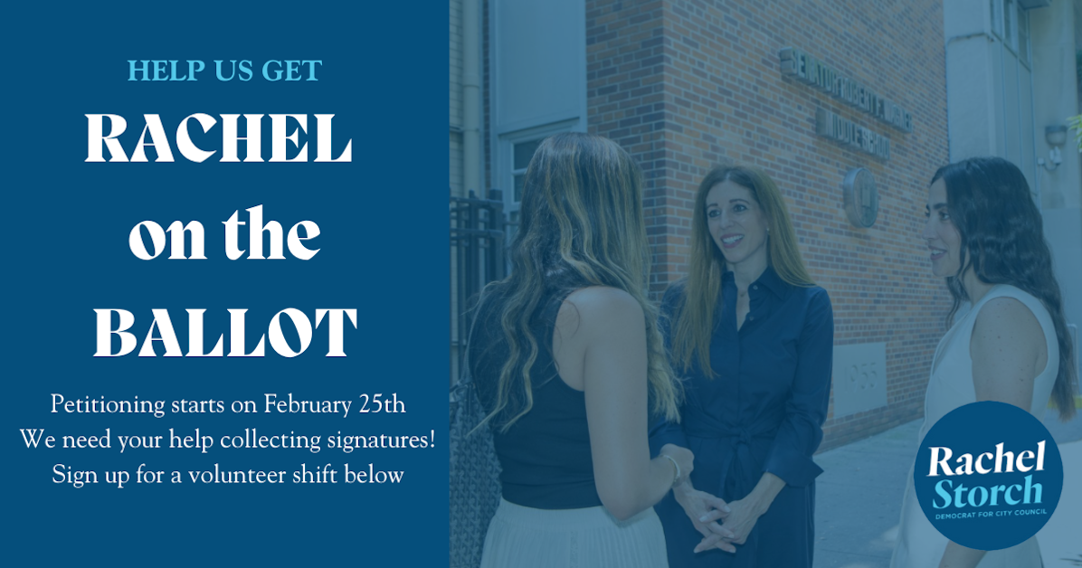 Help us get Rachel on the ballot! · Rachel for NYC