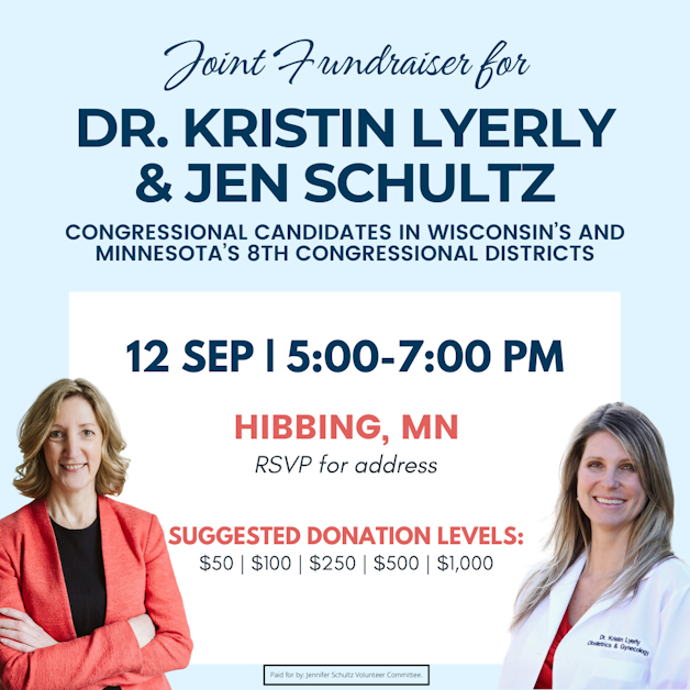 Hibbing Fundraiser with Jen Schultz & Dr. Kristin Lyerly · Mobilize