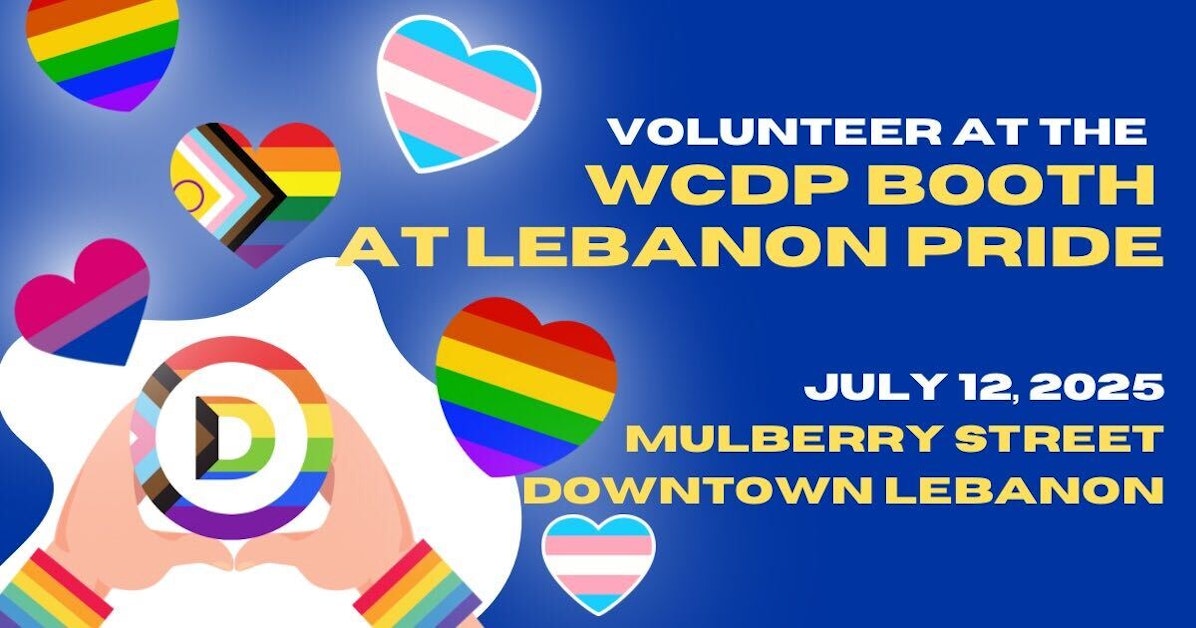 Volunteer at the WCDP Booth at Lebanon Pride! · Mobilize