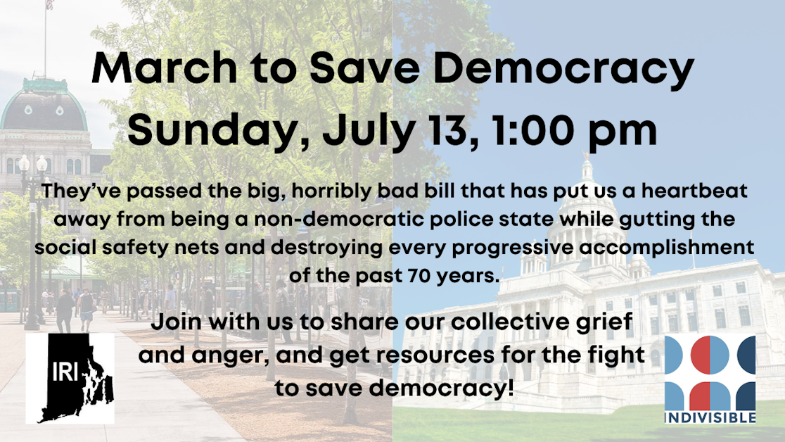 March to Save Democracy · Indivisible RI