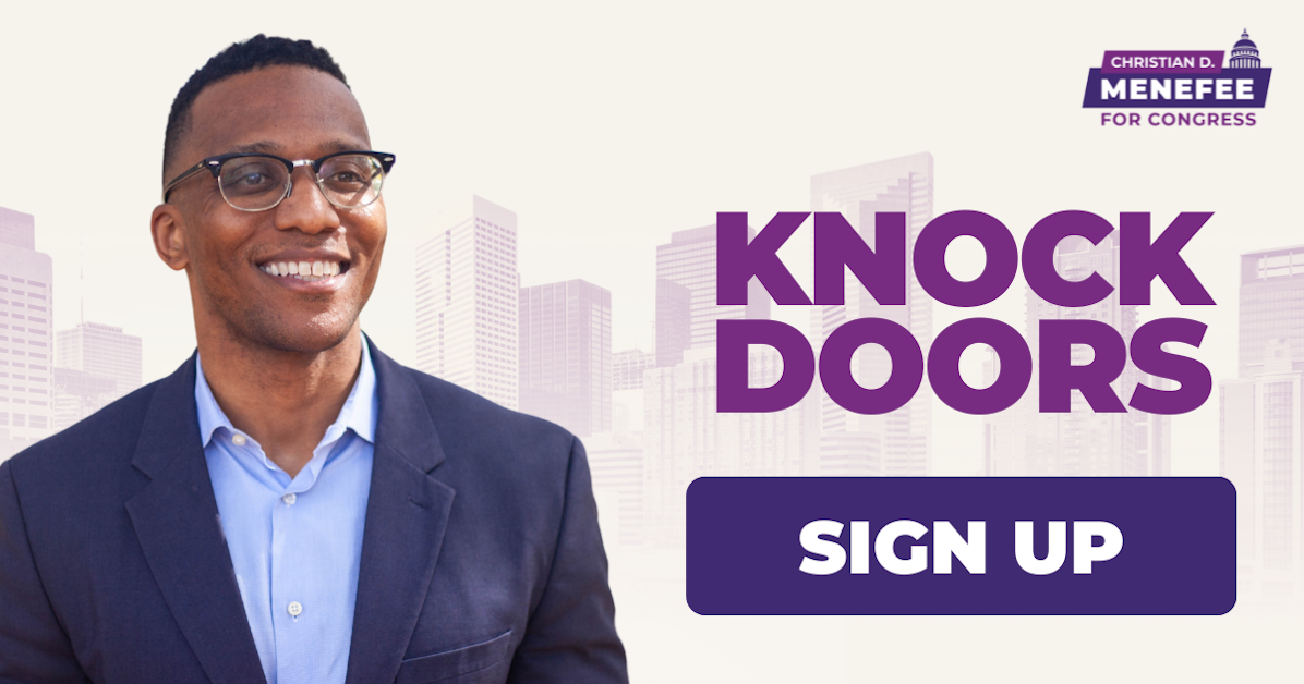 Blockwalk with Team Menefee! · Christian D. Menefee for Congress