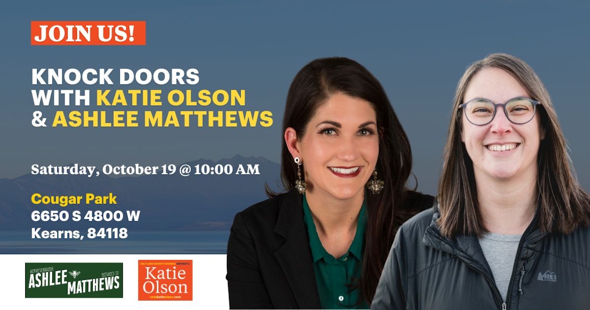 Knock doors with Katie Olson and Ashlee Matthews · Mobilize