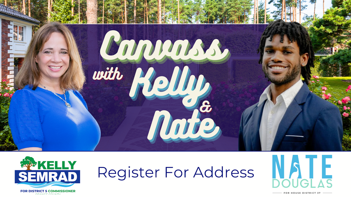 Canvass with Kelly Semrad and Nate Douglas! · Carlos Guillermo Smith