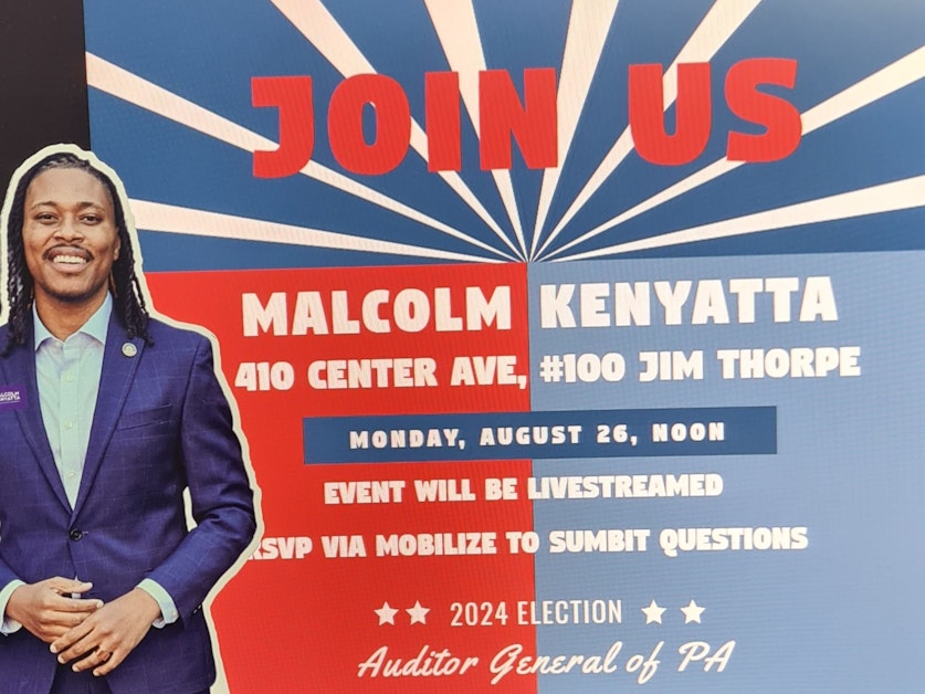 Malcolm Kenyatta Meet & Greet Carbon County Aug 26 · Mobilize
