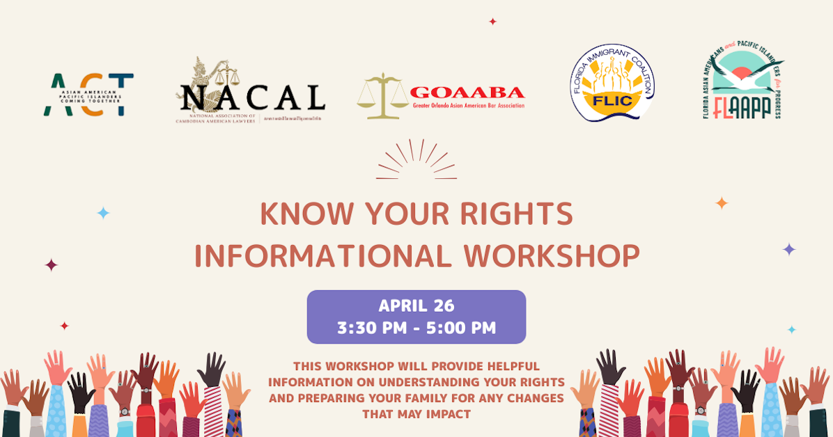 Know Your Rights (KYR) Informational Workshop (Virtual) · Mobilize