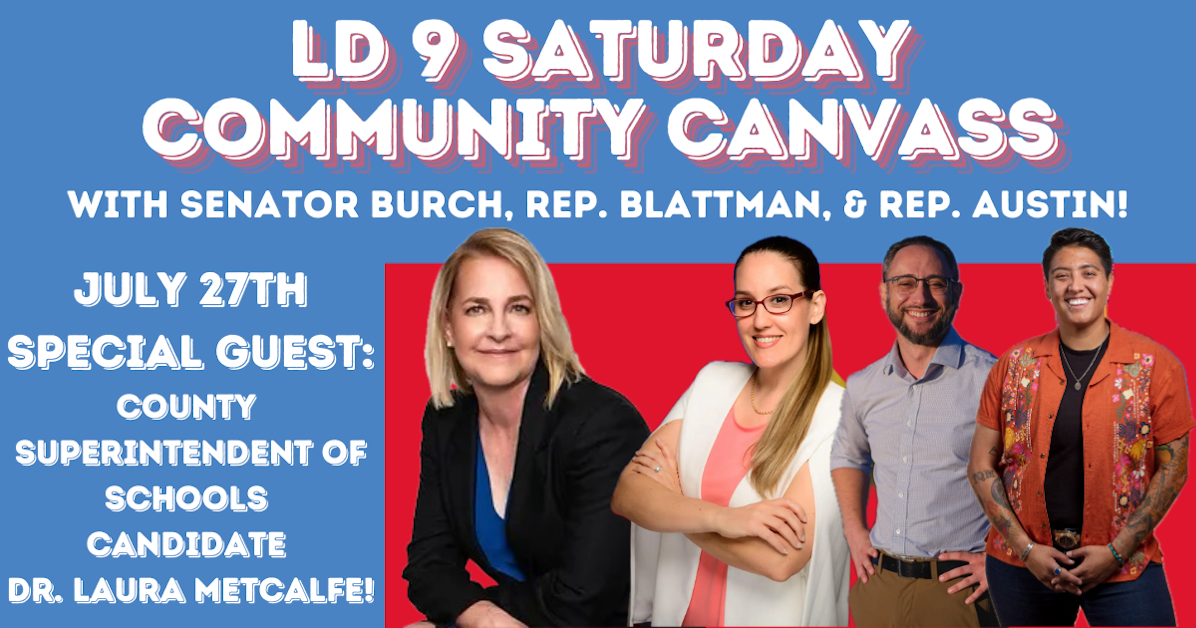 LD 9 Canvass with County Superintendent of Schools Candidate Dr. Laura ...