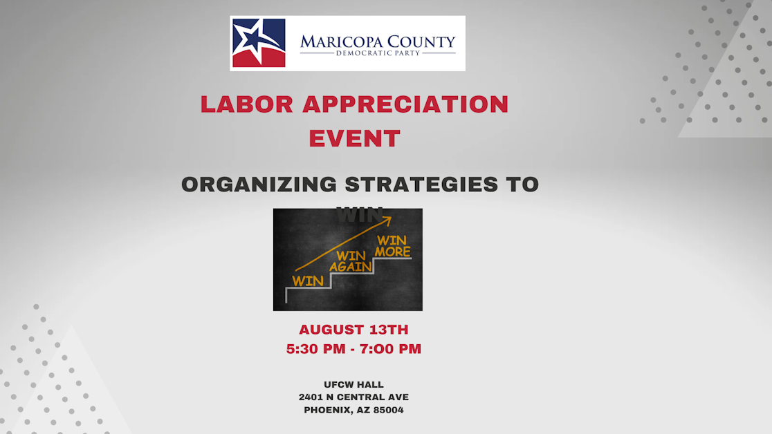 Labor Appreciate Event, Organizing Strategies to Win · Project 15/30