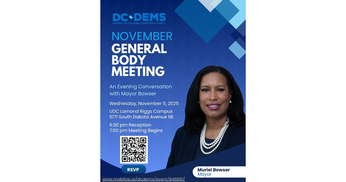 November General Body Meeting · DC Democratic Party