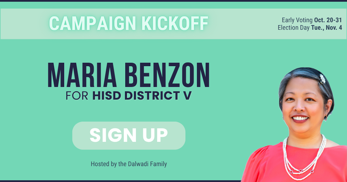 Maria Benzon for HISD Trustee District 5 - Campaign Launch · Mobilize