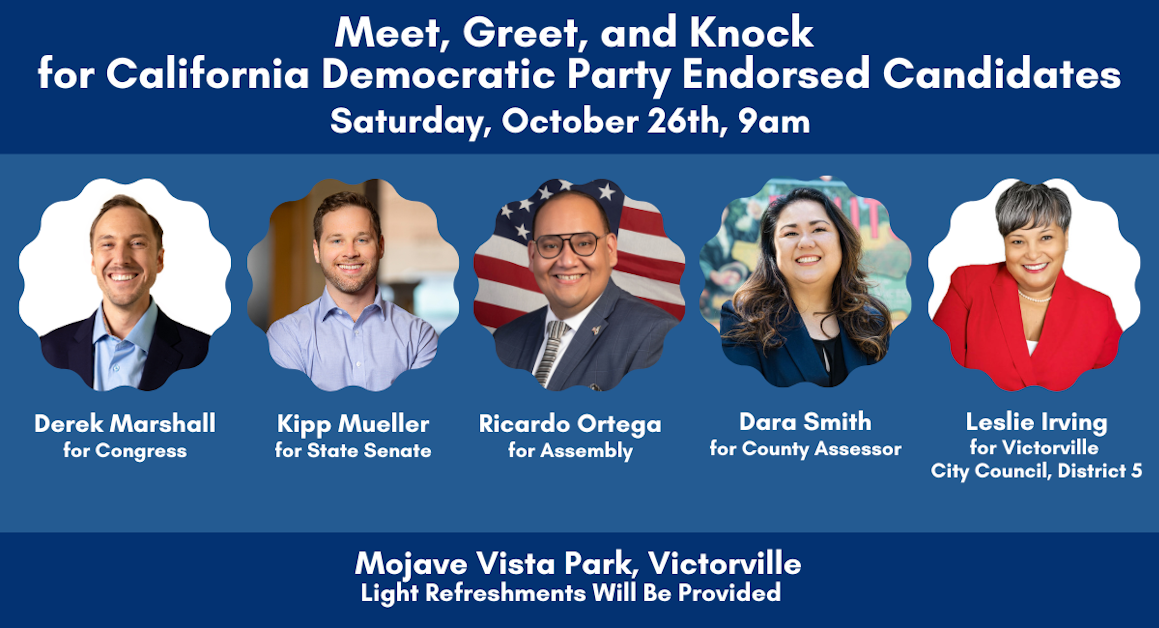 Canvassing with the High Desert Progressive Democrats · California ...