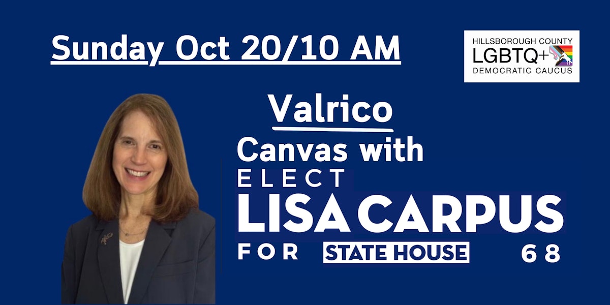 Canvass for Lisa Carpus for State House 68 · Hillsborough County DEC