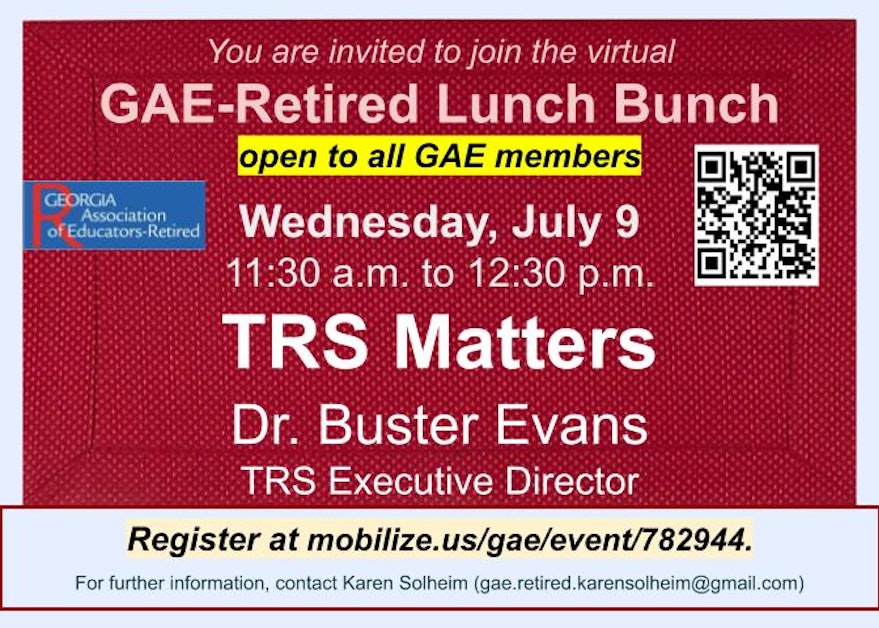 GAE-Retired Lunch Bunch--open to ALL GAE members · Georgia Association ...