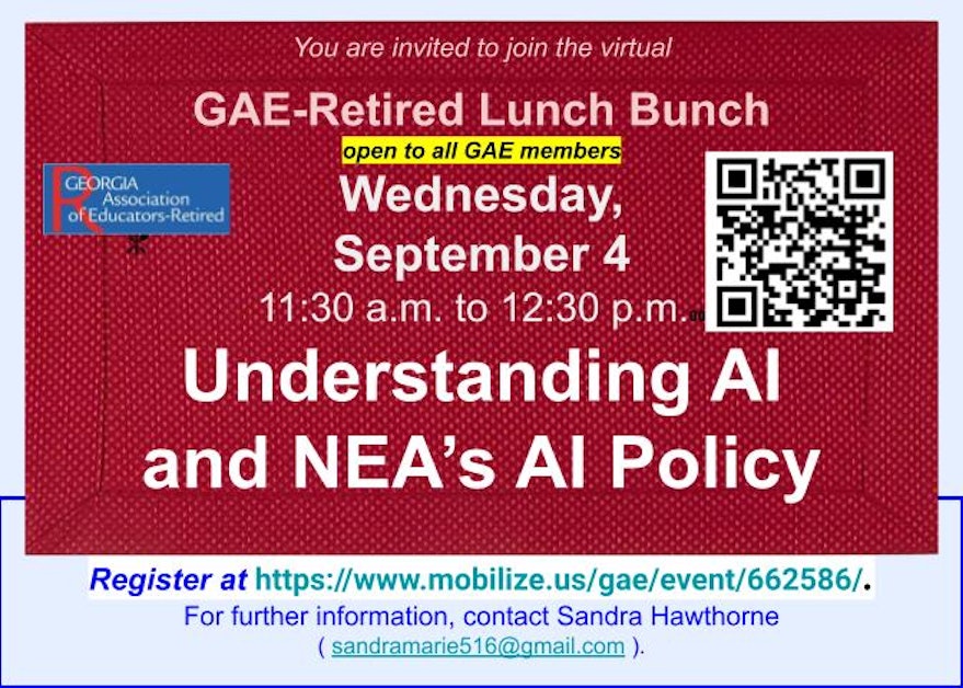 GAE-Retired Lunch Bunch--open to ALL GAE members · Georgia Association ...