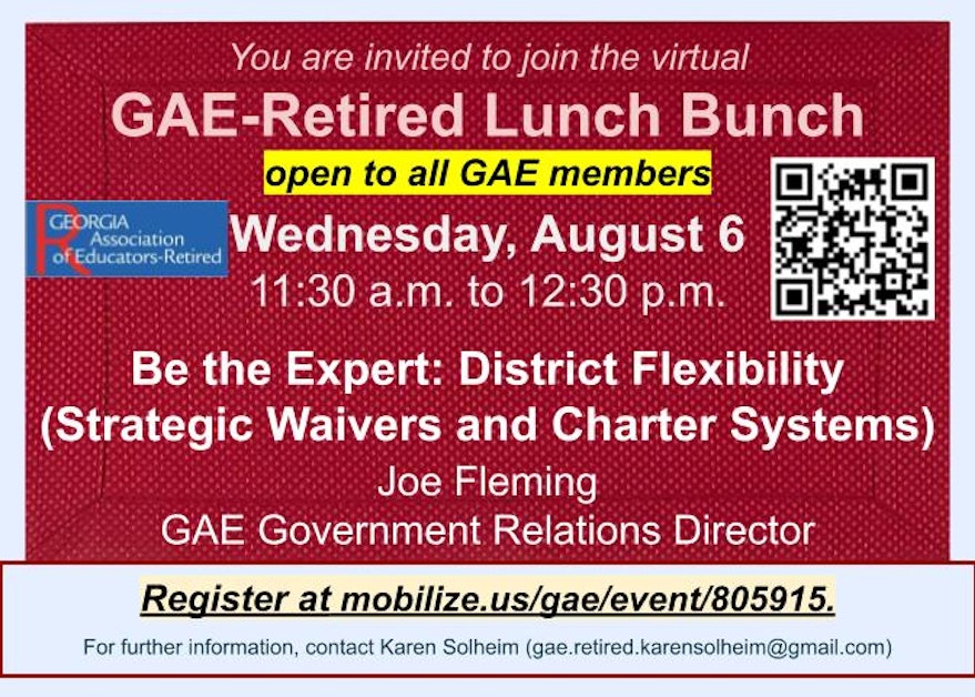 GAE-Retired Lunch Bunch--open to ALL GAE members · Georgia Association ...