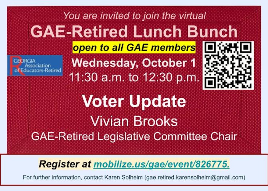 GAE-Retired Lunch Bunch--open to ALL GAE members · Georgia Association ...