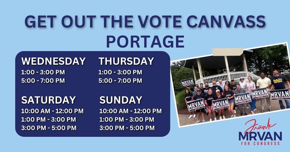 Get Out the Vote for Frank Mrvan by knocking on doors in Portage ...