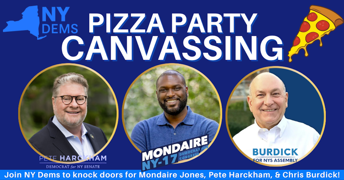 Pizza Party Canvass: Westchester Weekday Canvass for Mondaire Jones ...