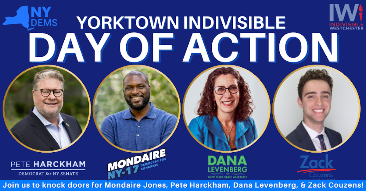 YORKTOWN INDIVISIBLE DAY OF ACTION: Canvassing for Mondaire Jones, Pete ...
