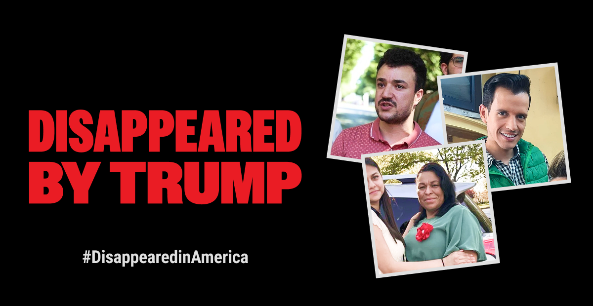 Disappeared in America Visual Action · Not Above the Law