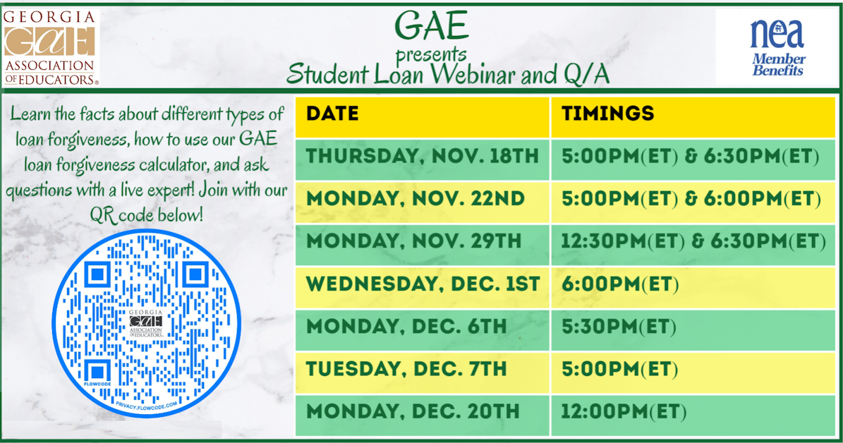 NEAMB Student Debt Informational Session · Georgia Association of Educators