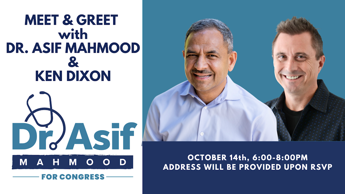 Meet and Greet with Ken Dixon and Dr. Asif Mahmood in Rancho Santa ...