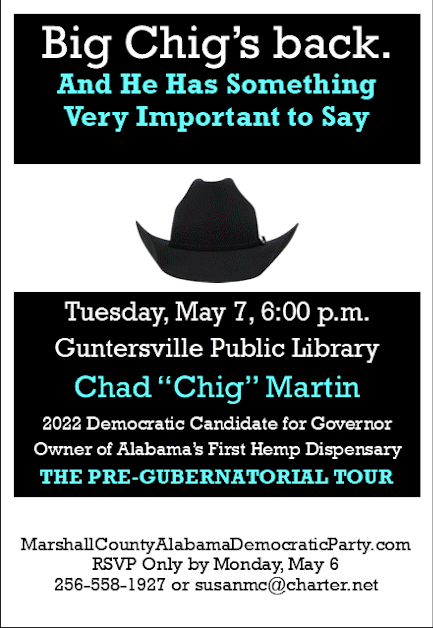 Marshall County Democratic Party Welcomes Chad "Chig" Martin · Mobilize