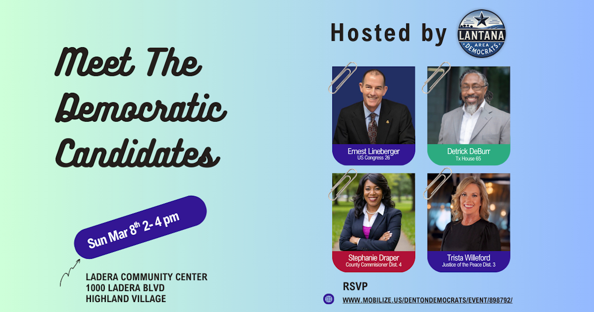 LAD Candidate Meet & Greet · Denton County Democratic Party