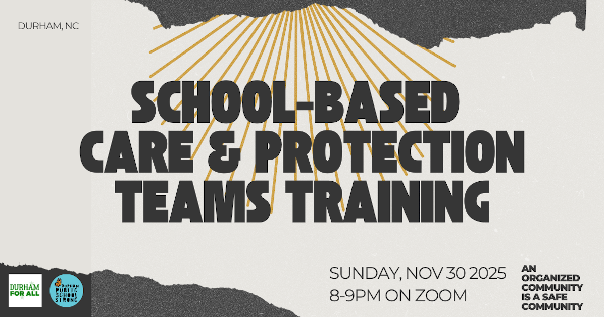 Durham School-Based Care and Protection Teams Training · Carolina ...