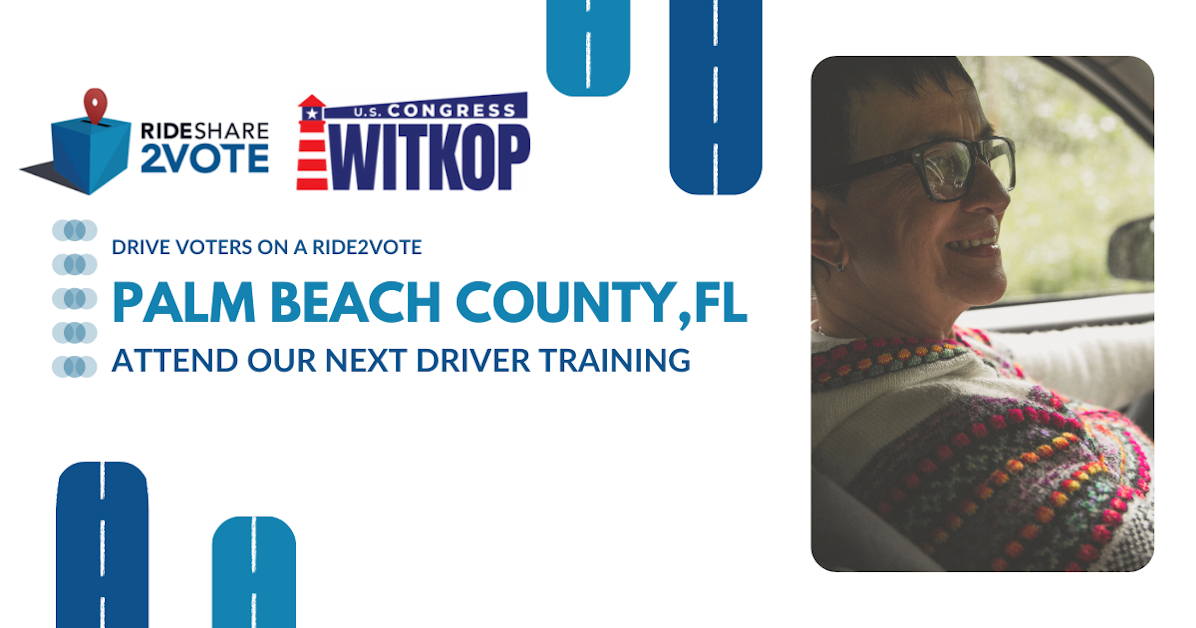 Witkop for Congress Training: Prepare to Drive Voters on a Ride2Vote ...