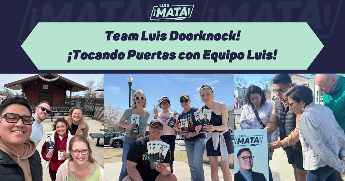 Knock Doors with Team Luis! · Rutherford County Democratic Party