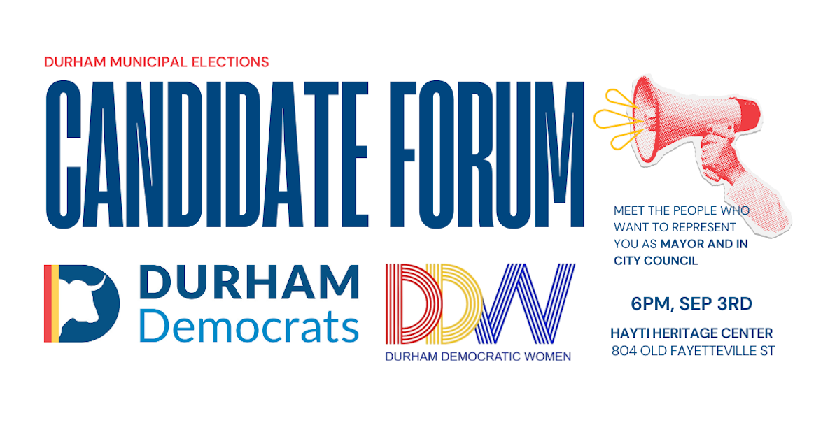 Municipal Election Candidate Forum (co-hosted by Durham Democratic ...