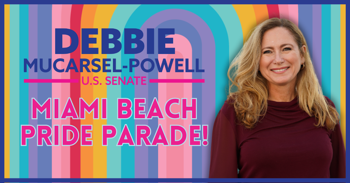 March With Debbie and Team DMP At Miami Beach Pride · Debbie for Florida