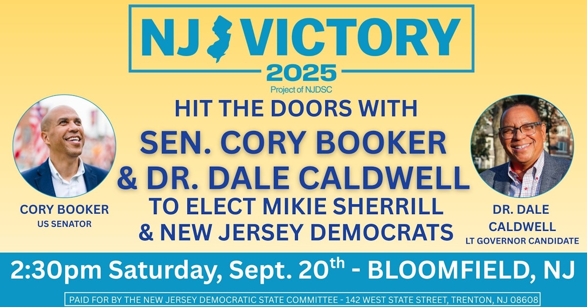 DAYS OF ACTION: Hit the Doors with CORY BOOKER & DALE CALDWELL to Elect ...