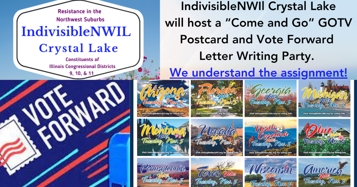 GOTV,2024....Postcard/Vote Forward Letter Writing Party · Mobilize