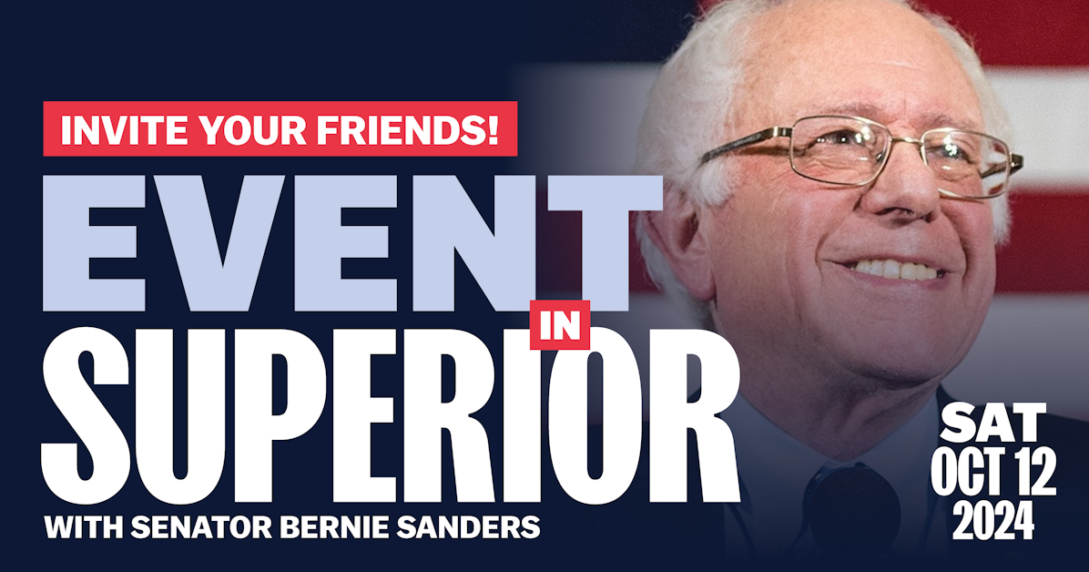 Event with Bernie Sanders in Superior · WisDems