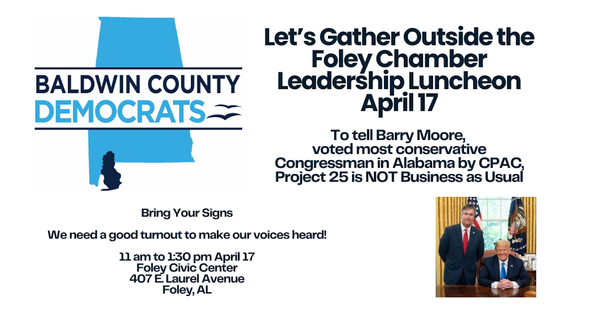 Baldwin County Democrats Demonstration at Al. Rep. Barry Moore Chamber ...